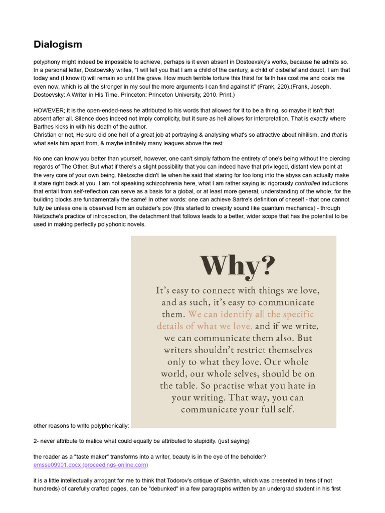 Dialogism | PDF