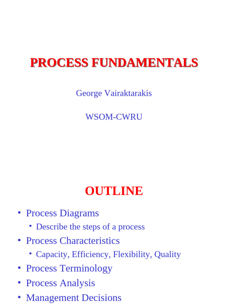 Process Fundamentals | PDF