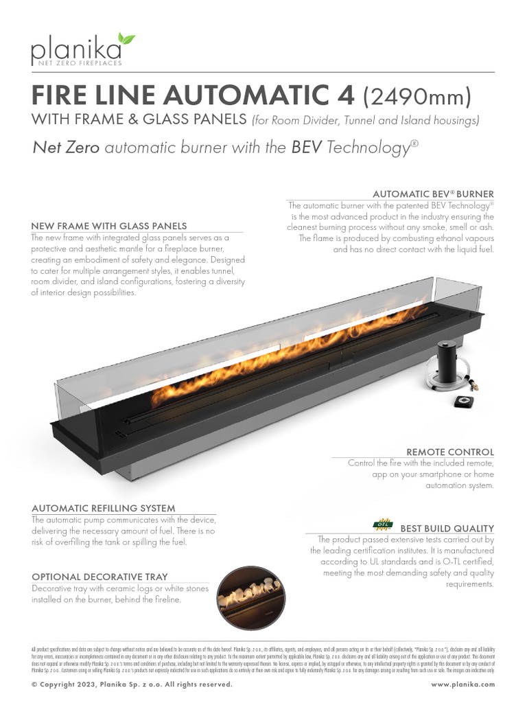 Planika Fla4 2490 Frame and Glass Techcard | PDF