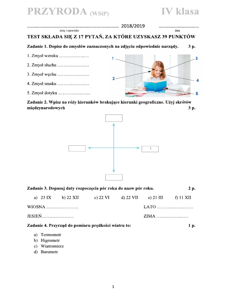 Przyroda Test Wsip | PDF