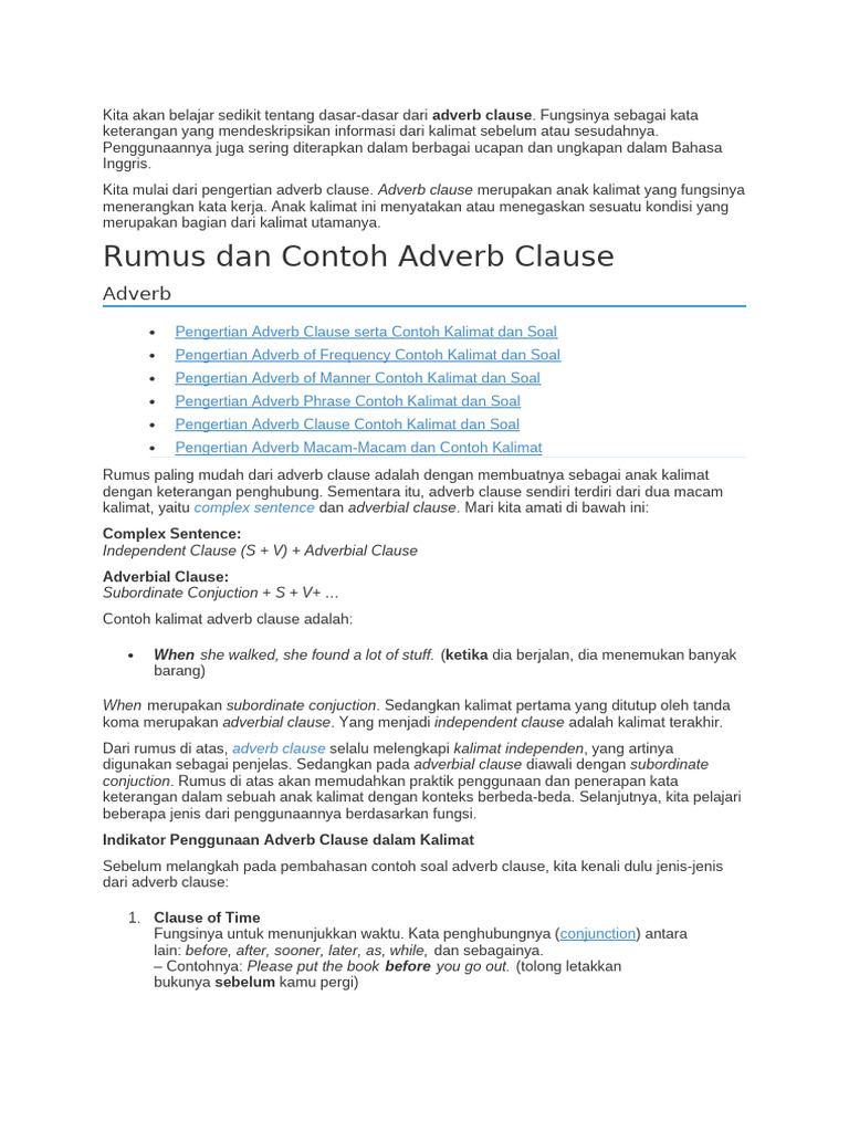Adverb of Clause | PDF