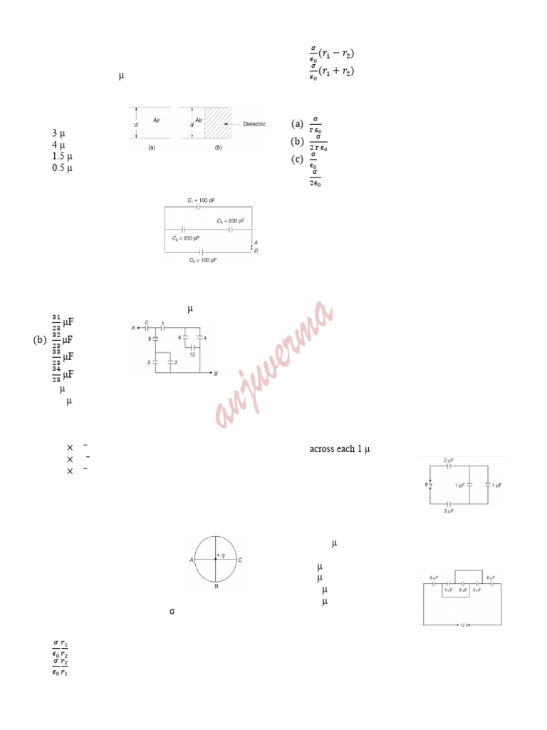 mcq capacitance WITH ANSWERS | PDF