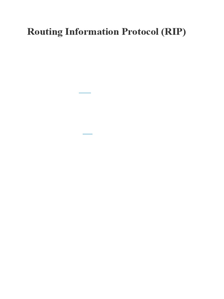 Routing Information Protocol | PDF