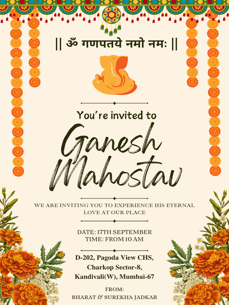 Ganesh Invitation 2024.(1) | PDF