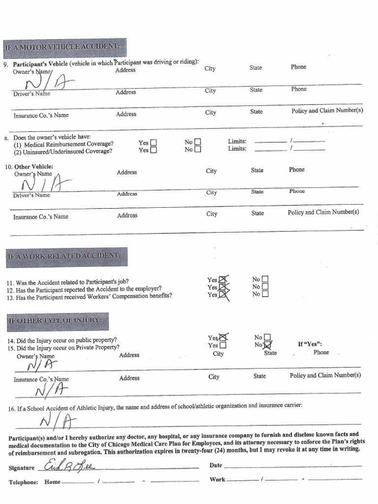 Erik Lee - Completed Form For City Mecia Claimsl Attorney | PDF