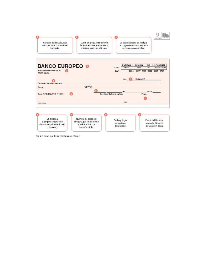 Modelo Cheque, Letra de cambio y pagaré | PDF