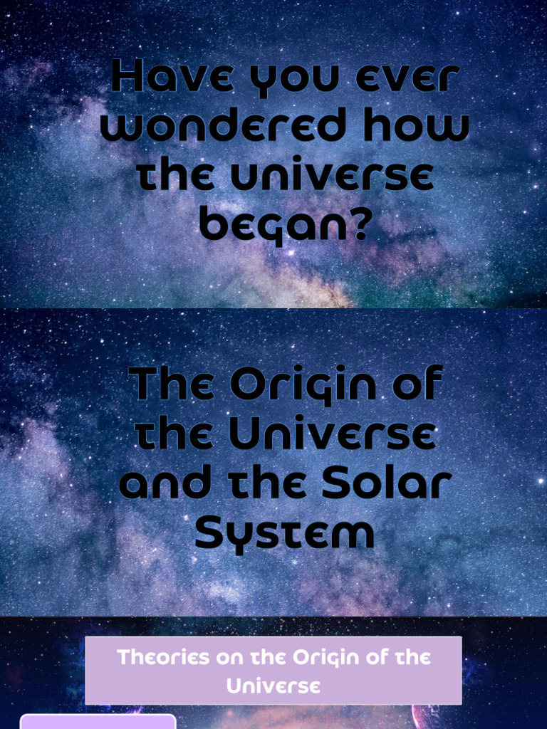 Origin of The Universe | PDF