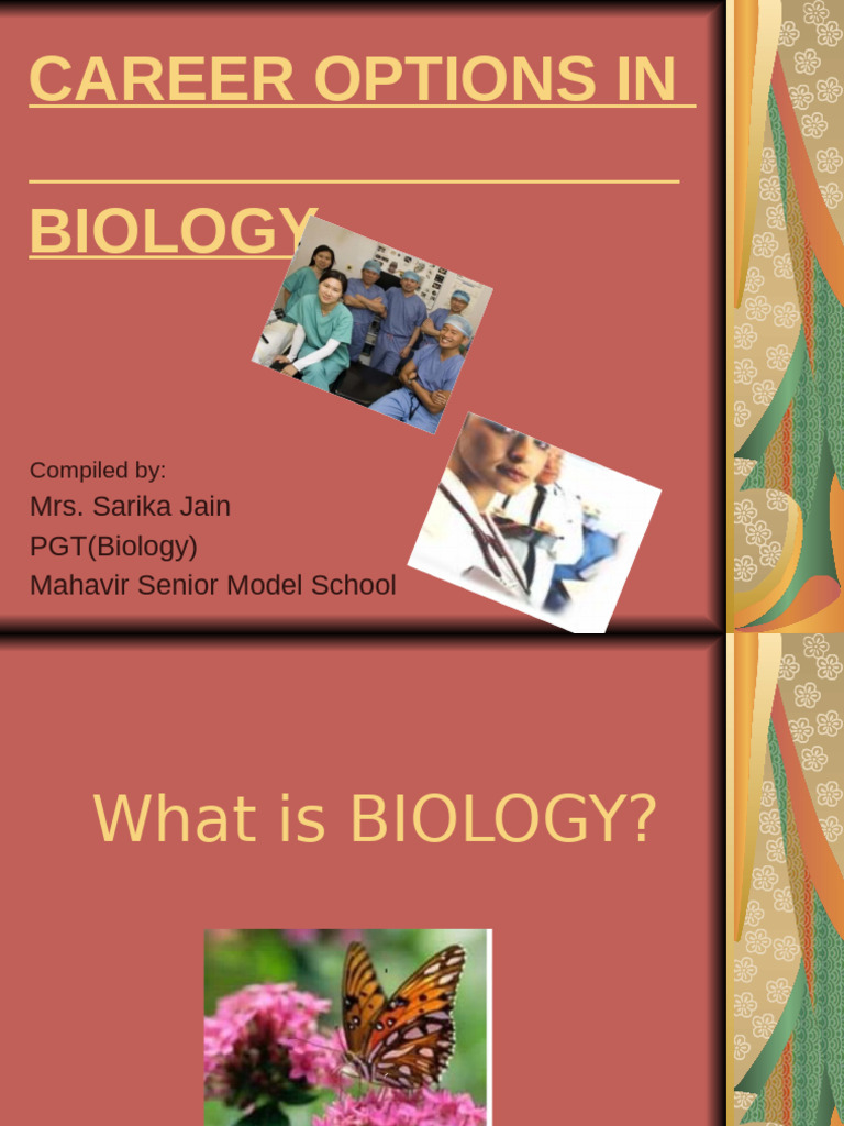 Career Options in Biology (X) | PDF