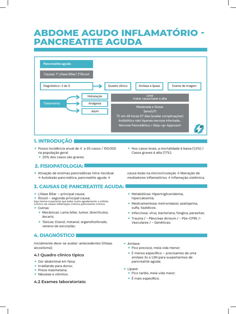 Abdome Agudo Inflamatório - Pancreatite Aguda | PDF