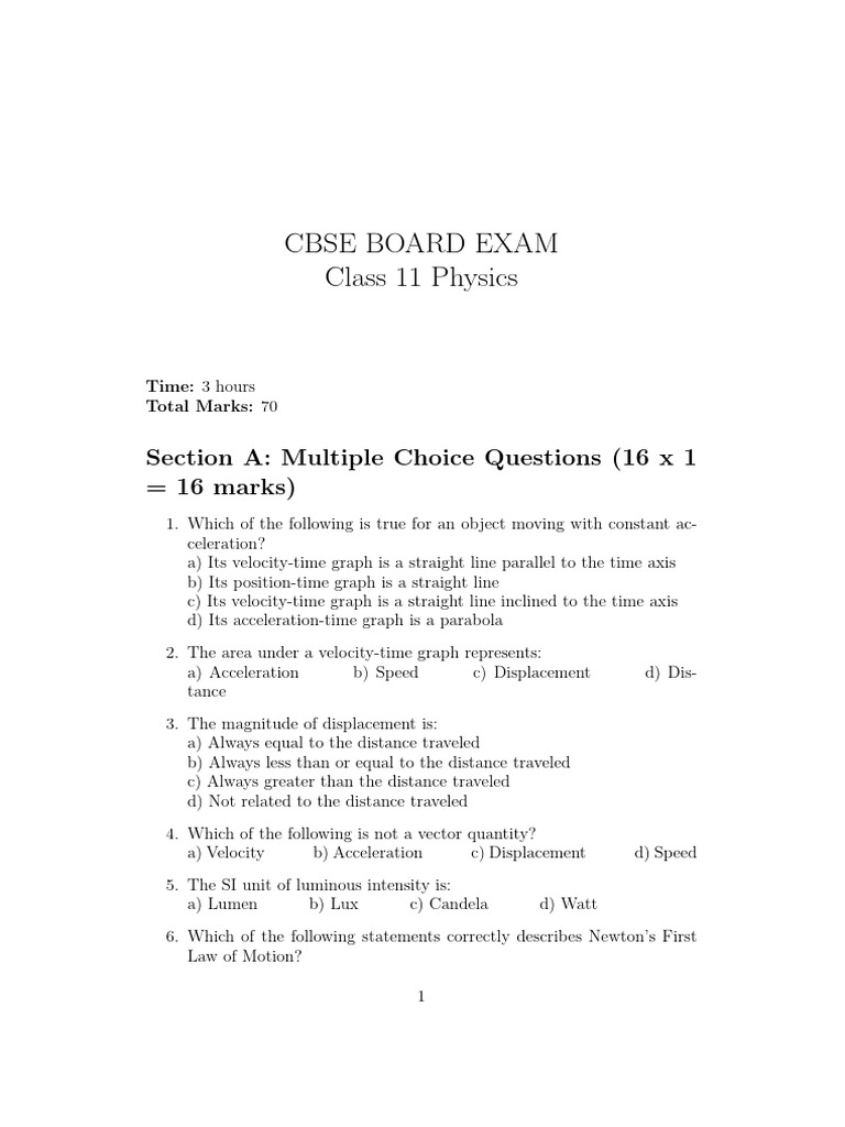 Mock Paper-2 | PDF | Force | Acceleration