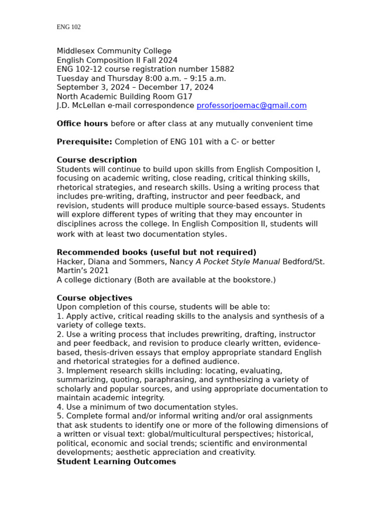 ENG 102-12 FA 24 Tu TH | PDF