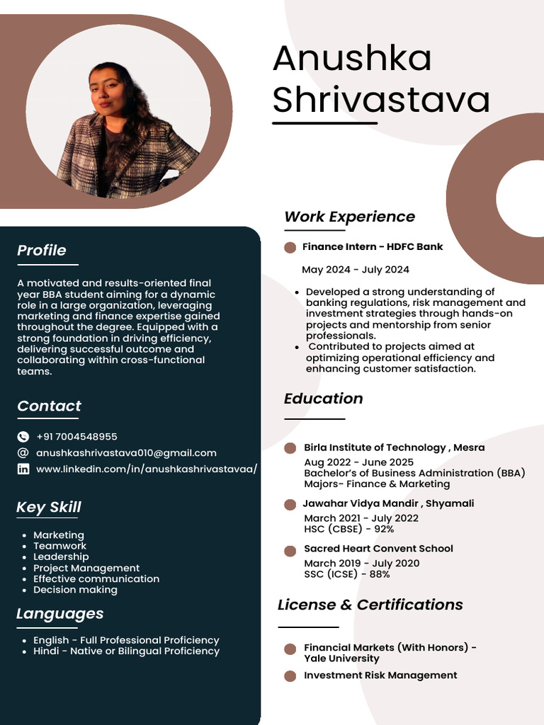 Anushka Resume 2 | PDF