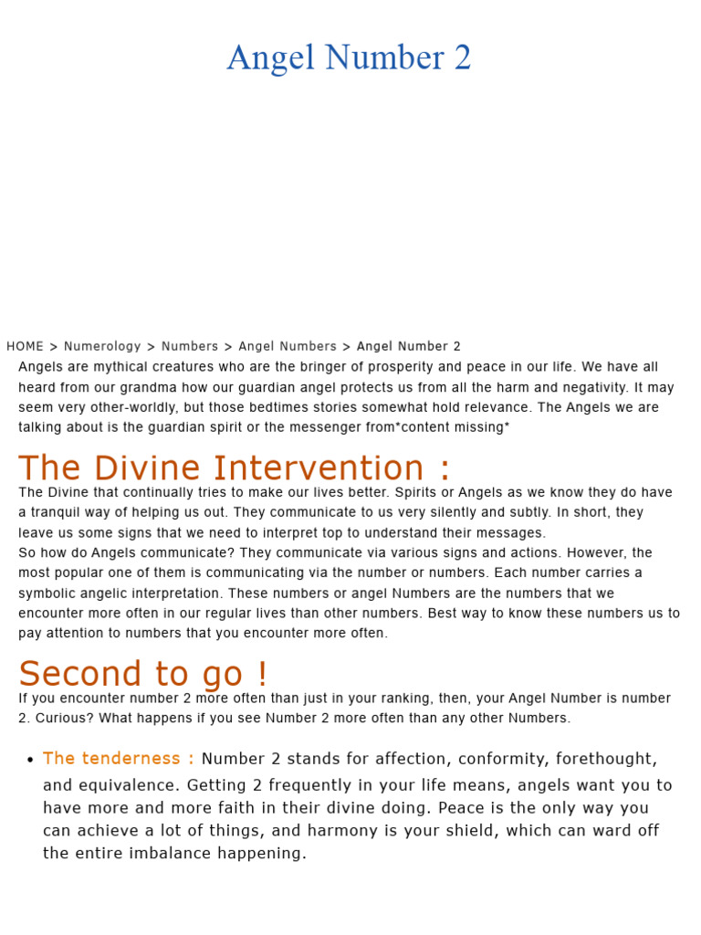 Angel Number 2 | PDF