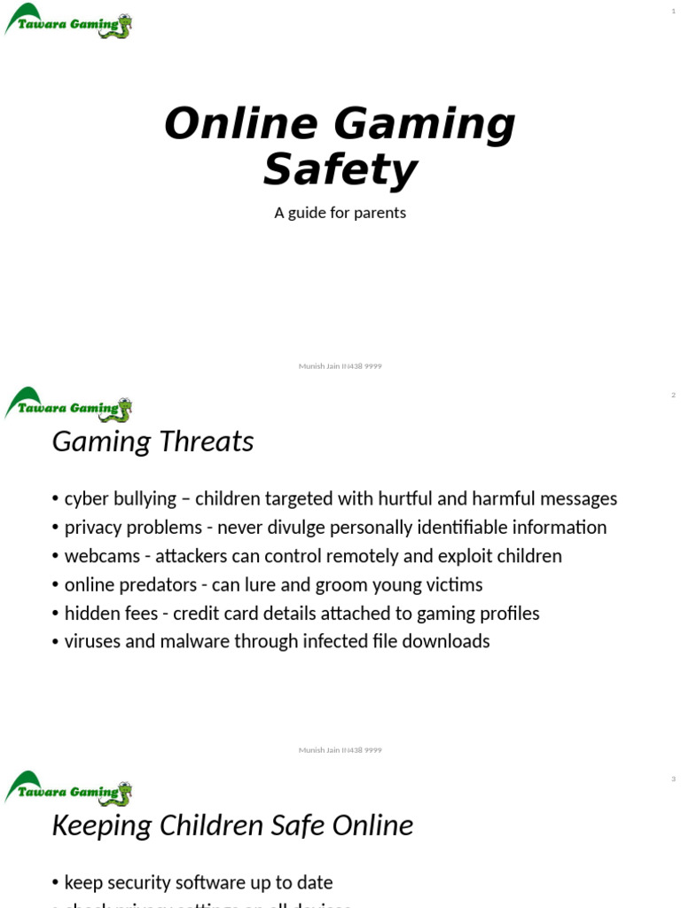 Online Gaming Safety: A Guide For Parents | PDF