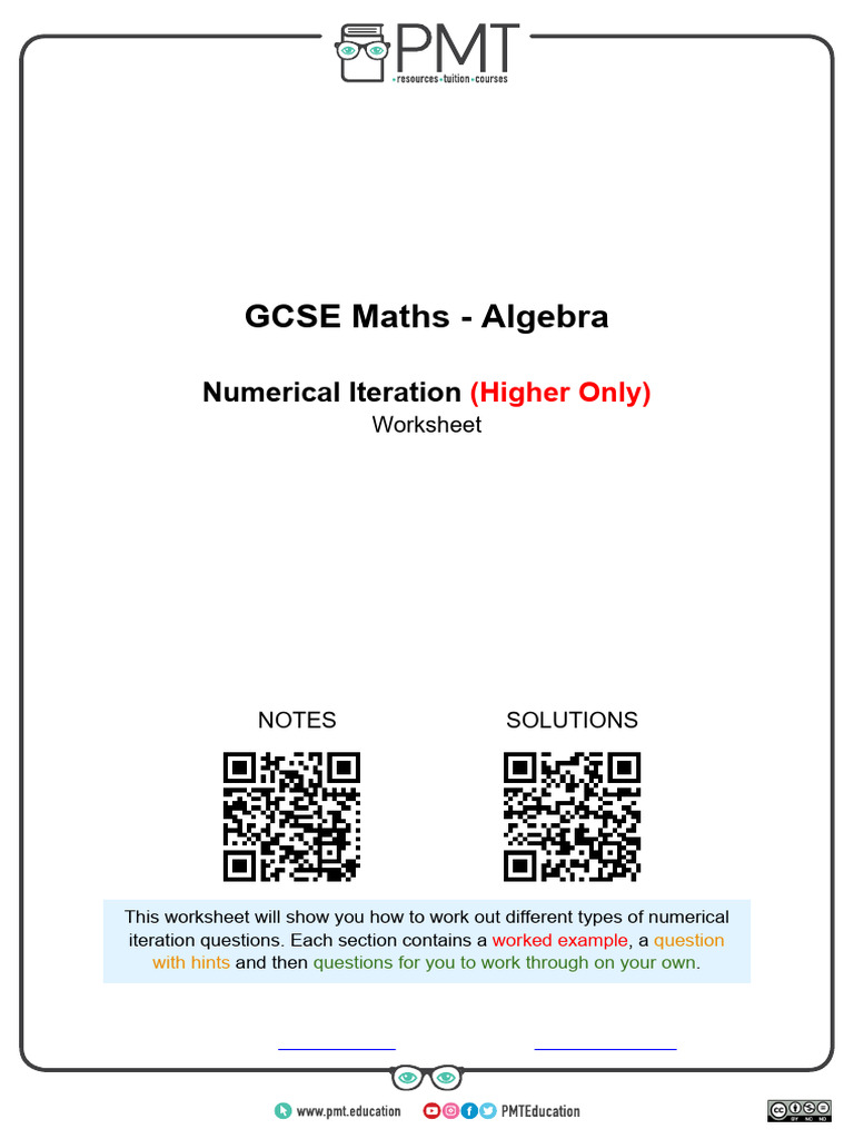D. Numerical Iteration (H) Qs | PDF | Mathematics | Science & Mathematics