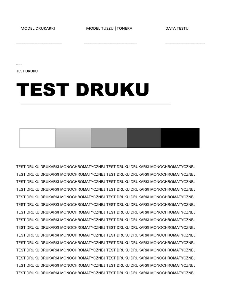 Test Druku Black 1 | PDF
