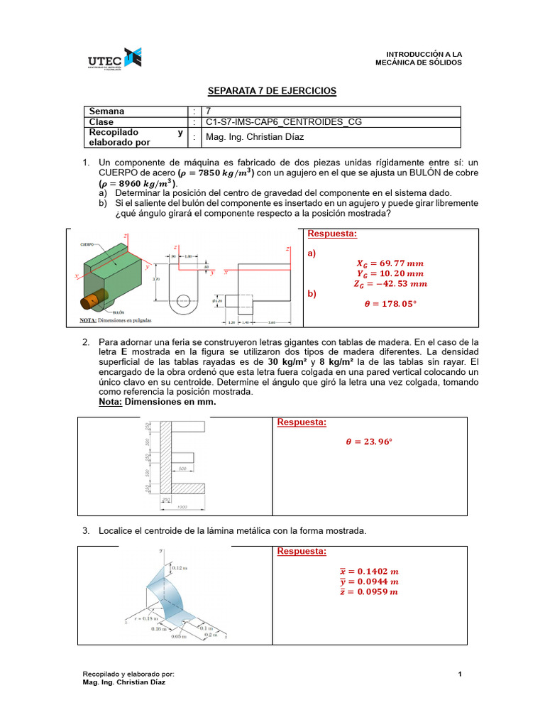Separata de Ejercicios 7-Ims | PDF