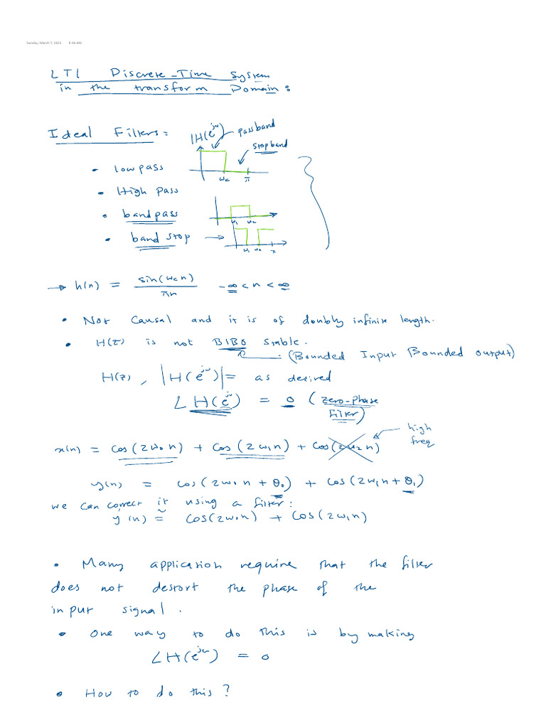 LTI Systems in The TD Final | PDF