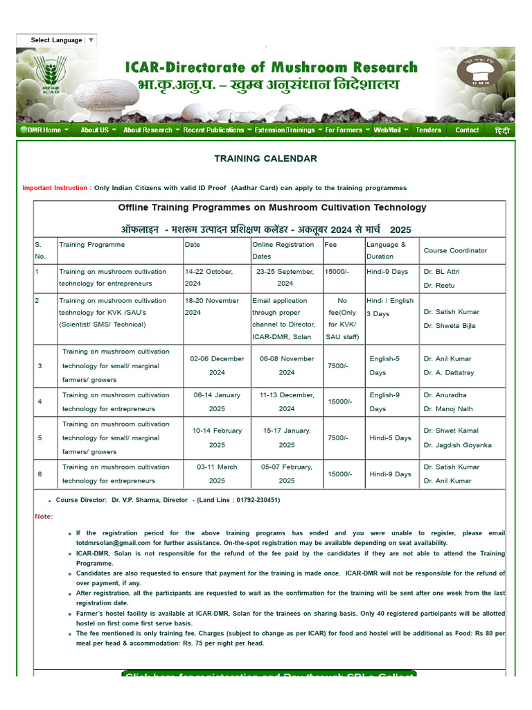 Training Calender | PDF