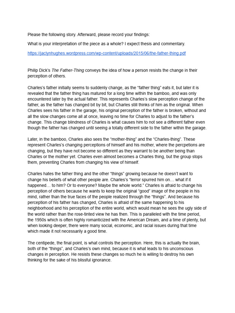 Father thing (9_10 alix english) | PDF