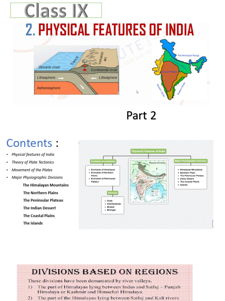 Class 9 - Chapter 2 - Physical Features of India - Part 2 | PDF ...