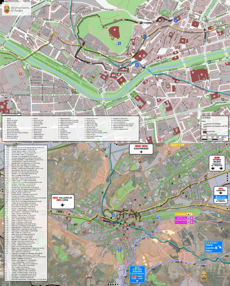 Mapa Turístico de Burgos y Rutas | PDF