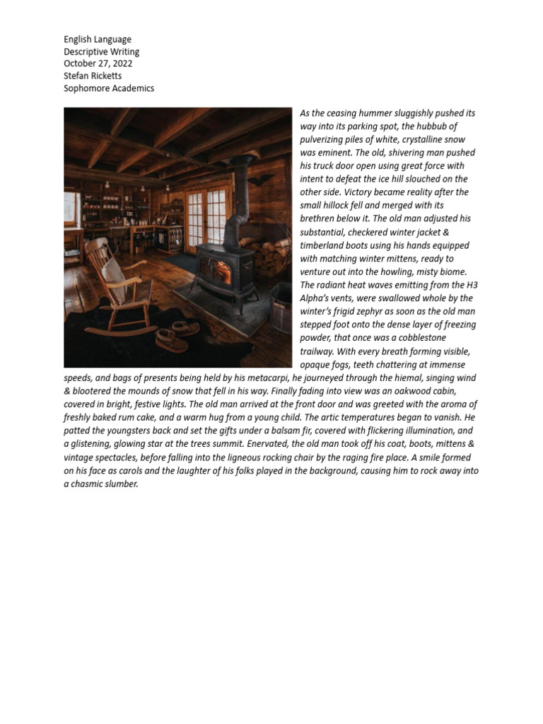 Descriptive Writing #4 | PDF