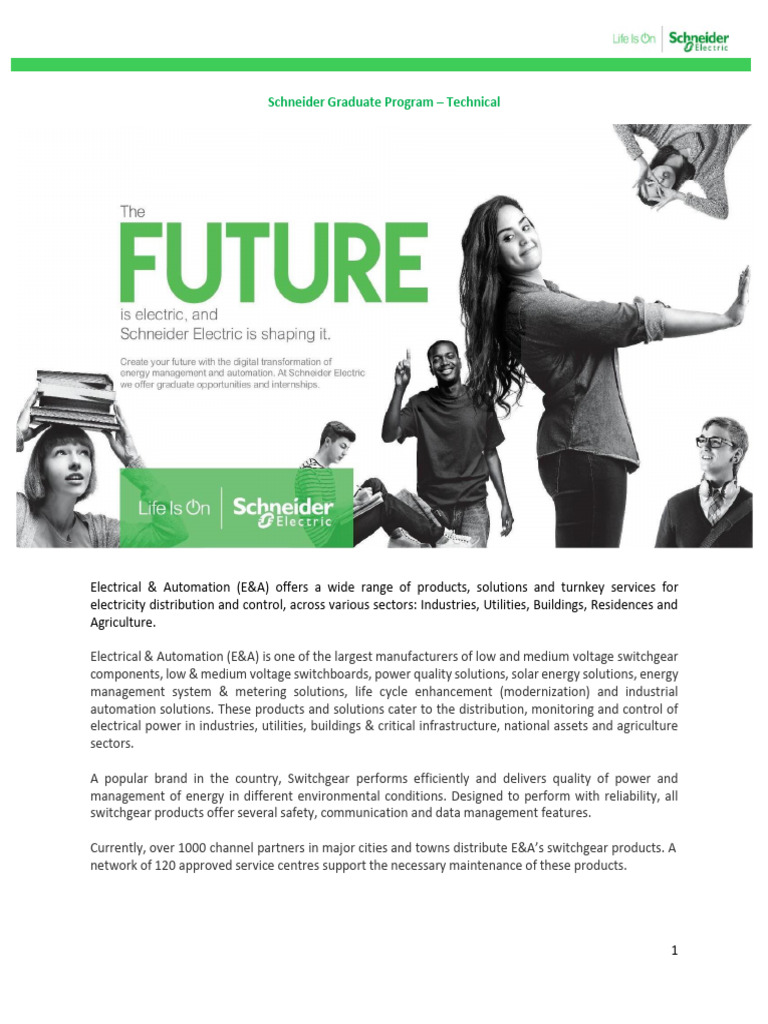 Schneider Electric - E&A Job Description - 2025 Batch | PDF
