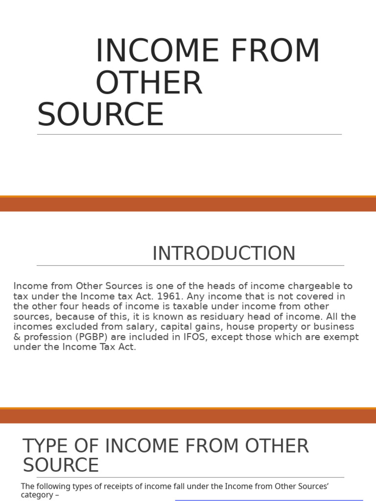Income From Other Source | PDF