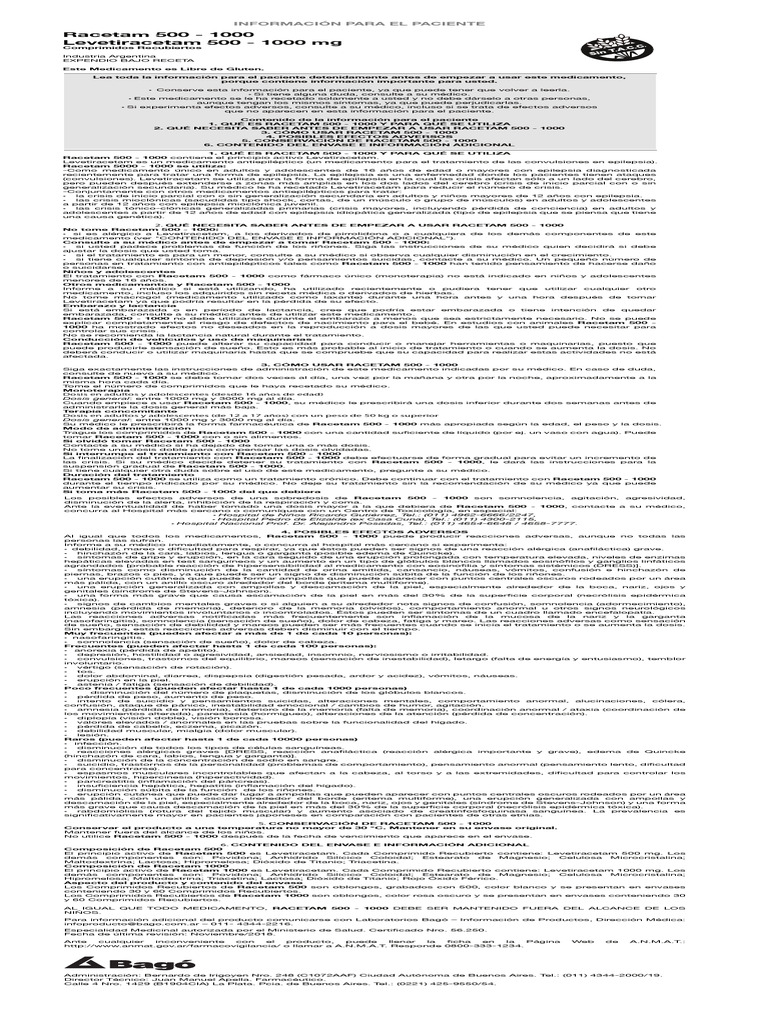 Racetam Informacion | PDF