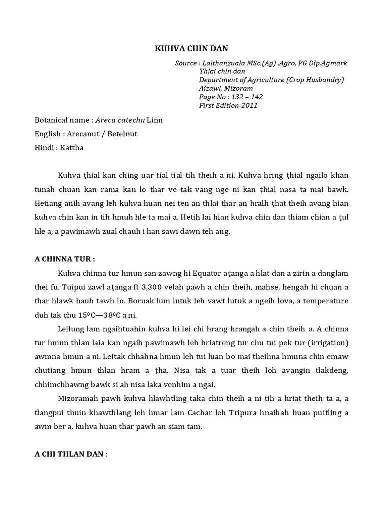 Kuhva Chin Dan | PDF