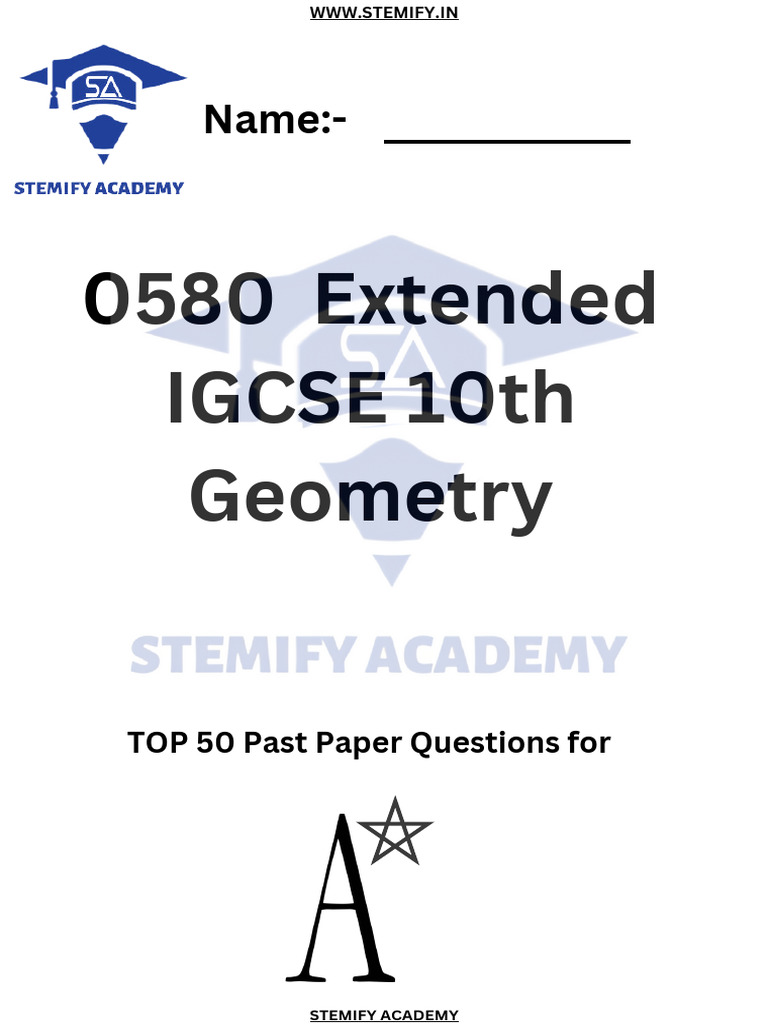 0580 Extended IGCSE 10th Geometry | PDF
