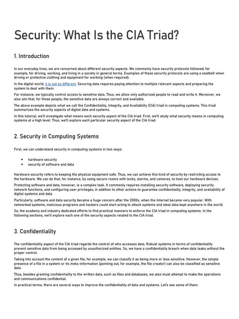 Security CIA | PDF