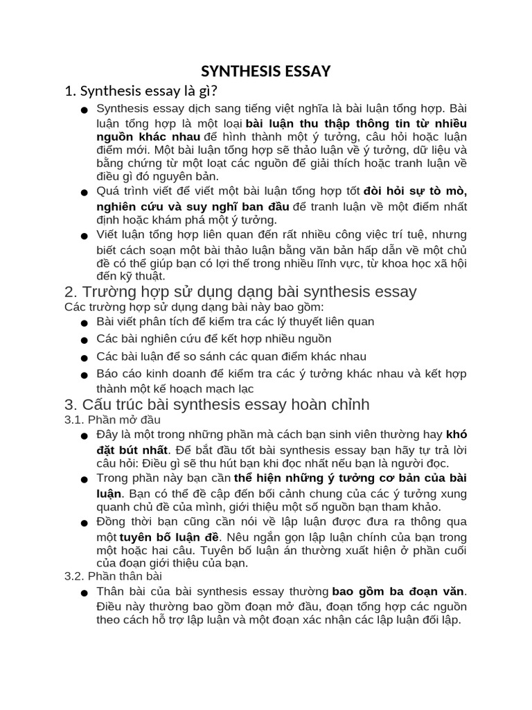 Synthesis Essay | PDF