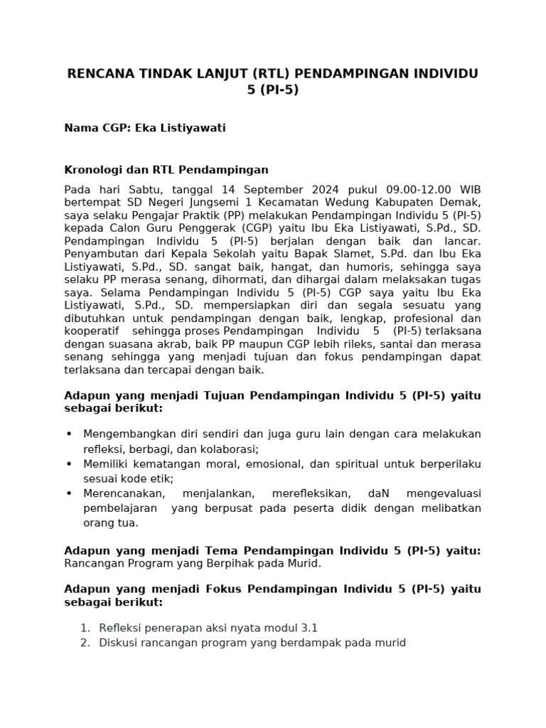 RTL Pi-5 - Eka Listiyawati | PDF