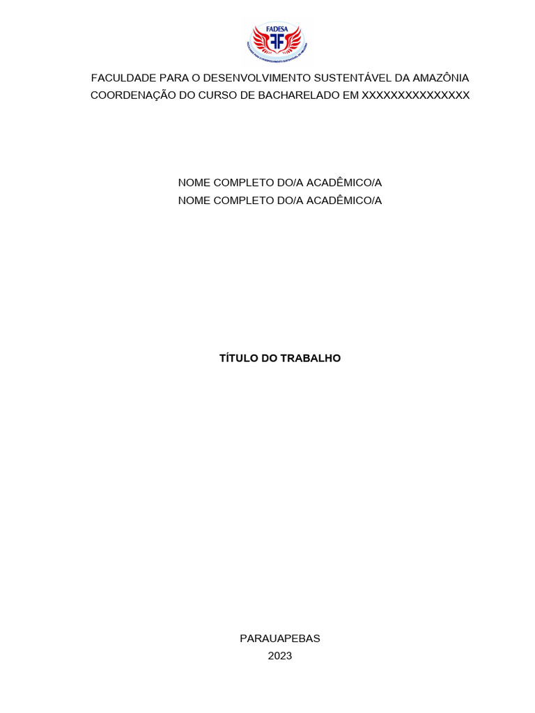 Modelo PR - Projeto | PDF