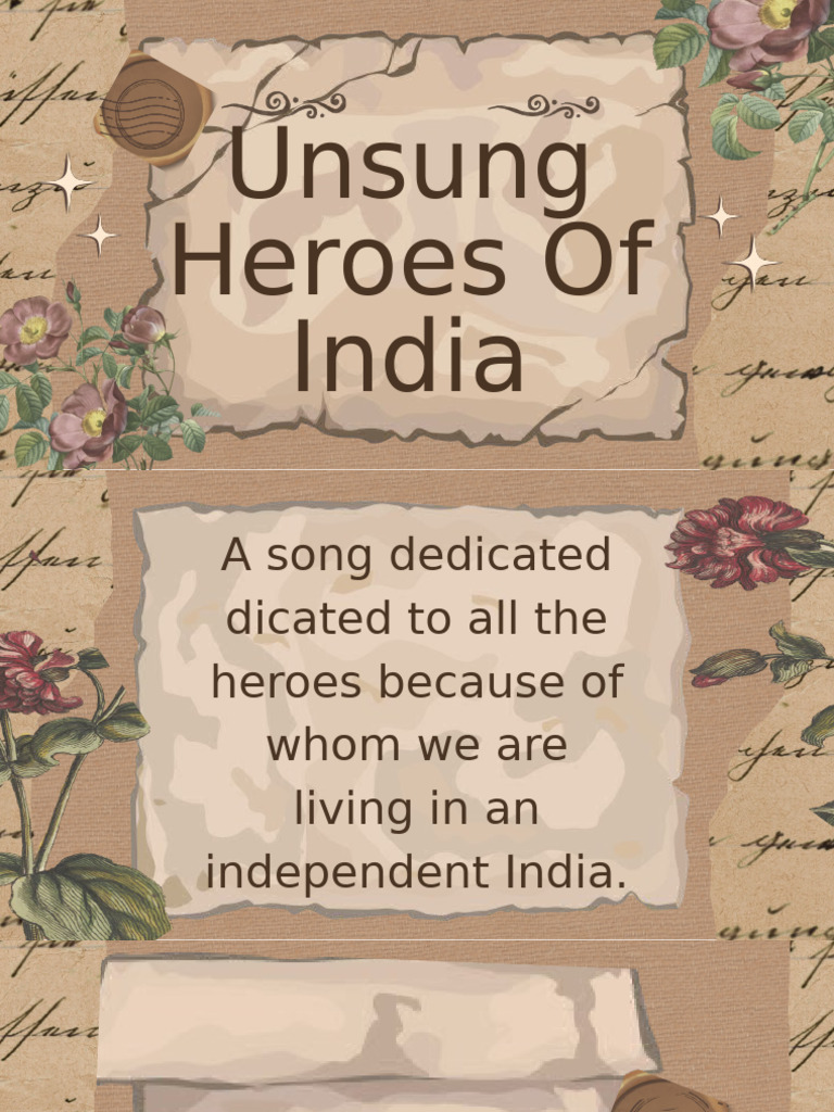 Unsung Heroes of India | PDF