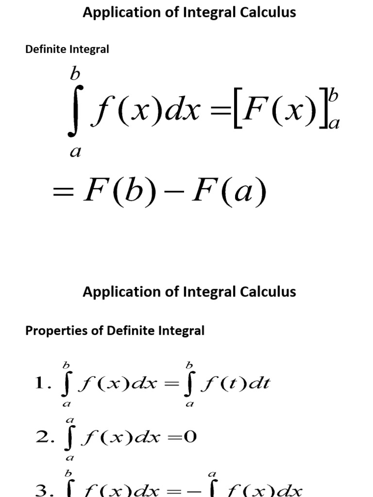 Application of Integral Calculas | PDF
