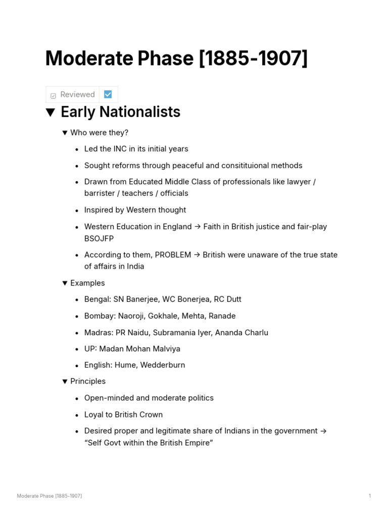 Early Nationalists Class 10 ICSE History | PDF | British Raj | Mahatma ...