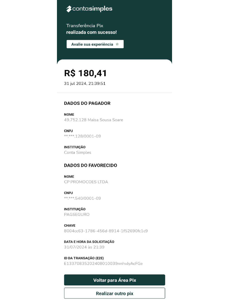comprovante de reembolso | PDF