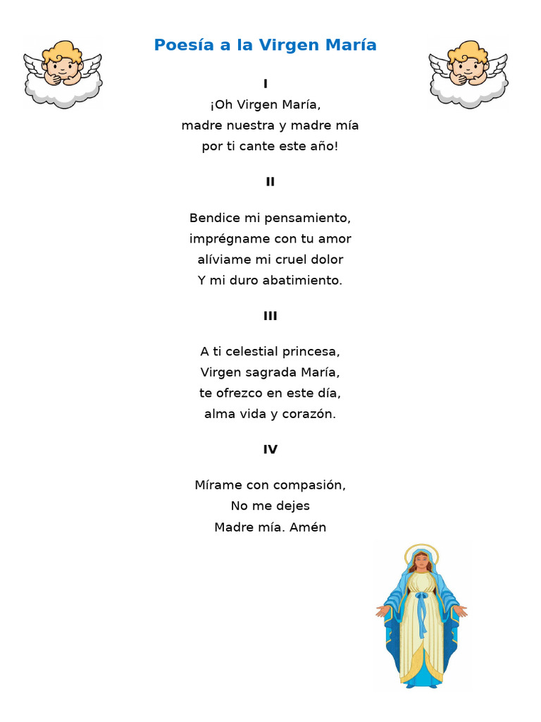 Poesía A La Virgen María | PDF