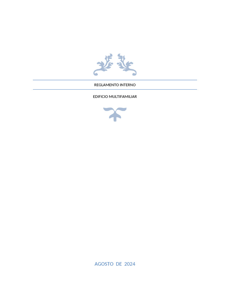 REGLAMENTO INTERNO EDIFICIO | PDF