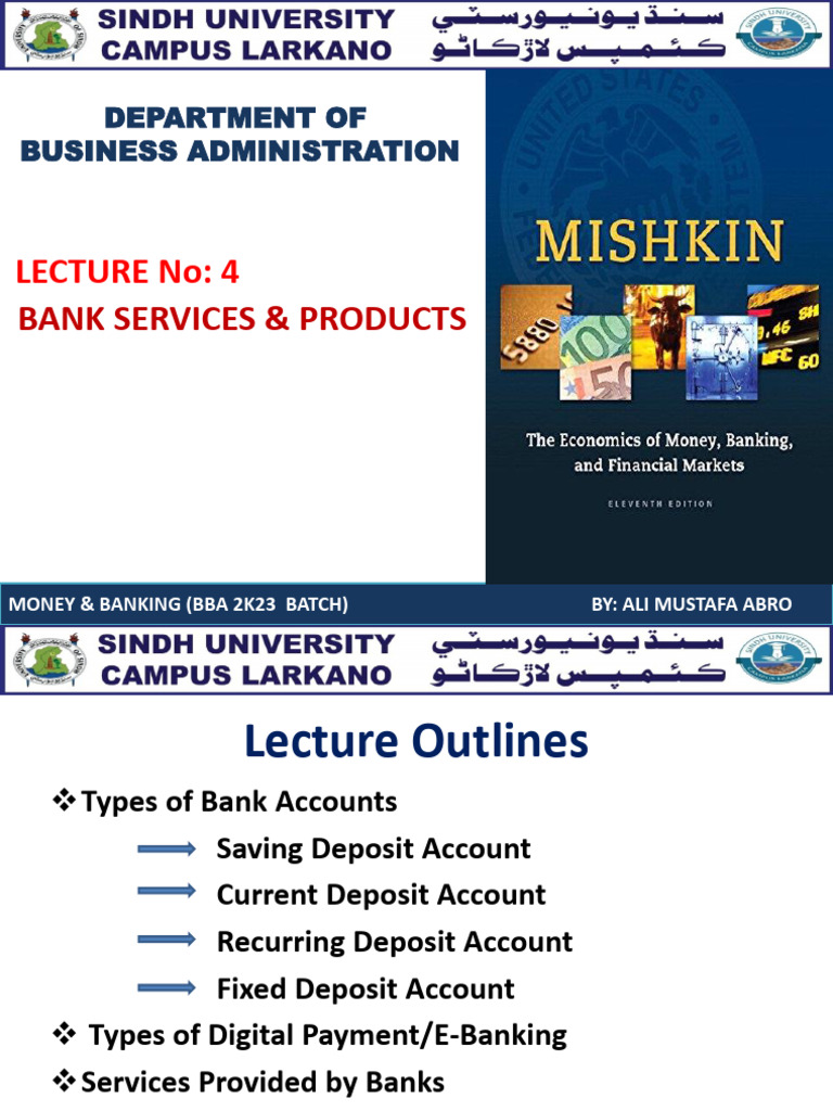 Lecture 4 Money and Banking | PDF