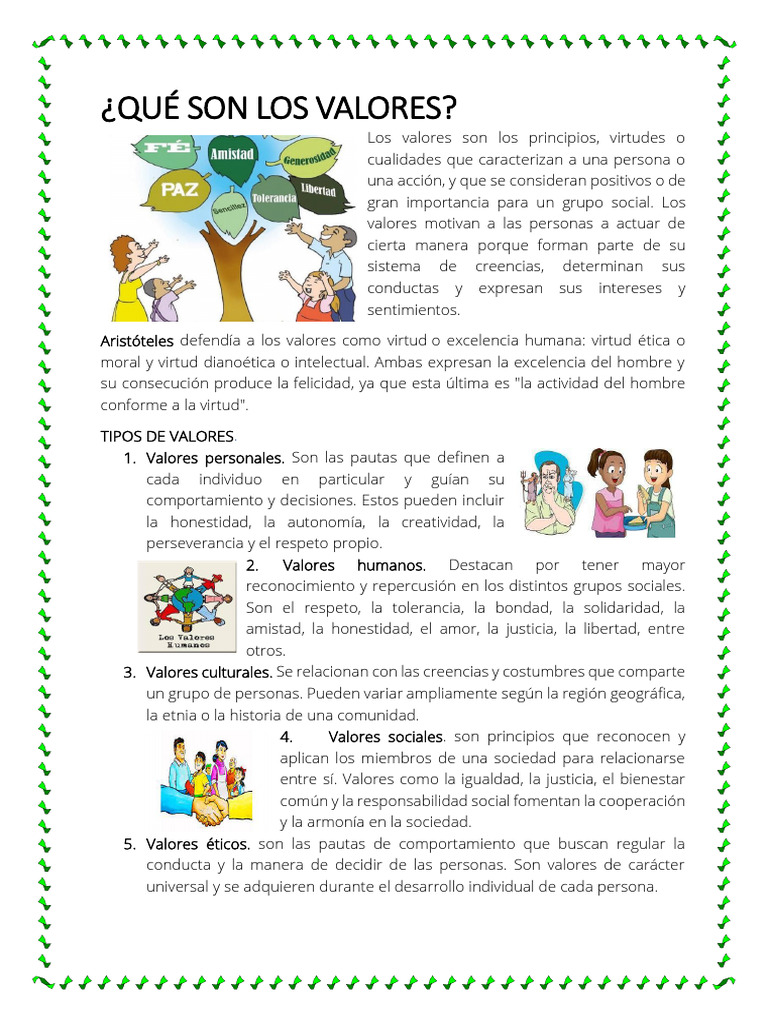 Qué Son Los Valores | PDF