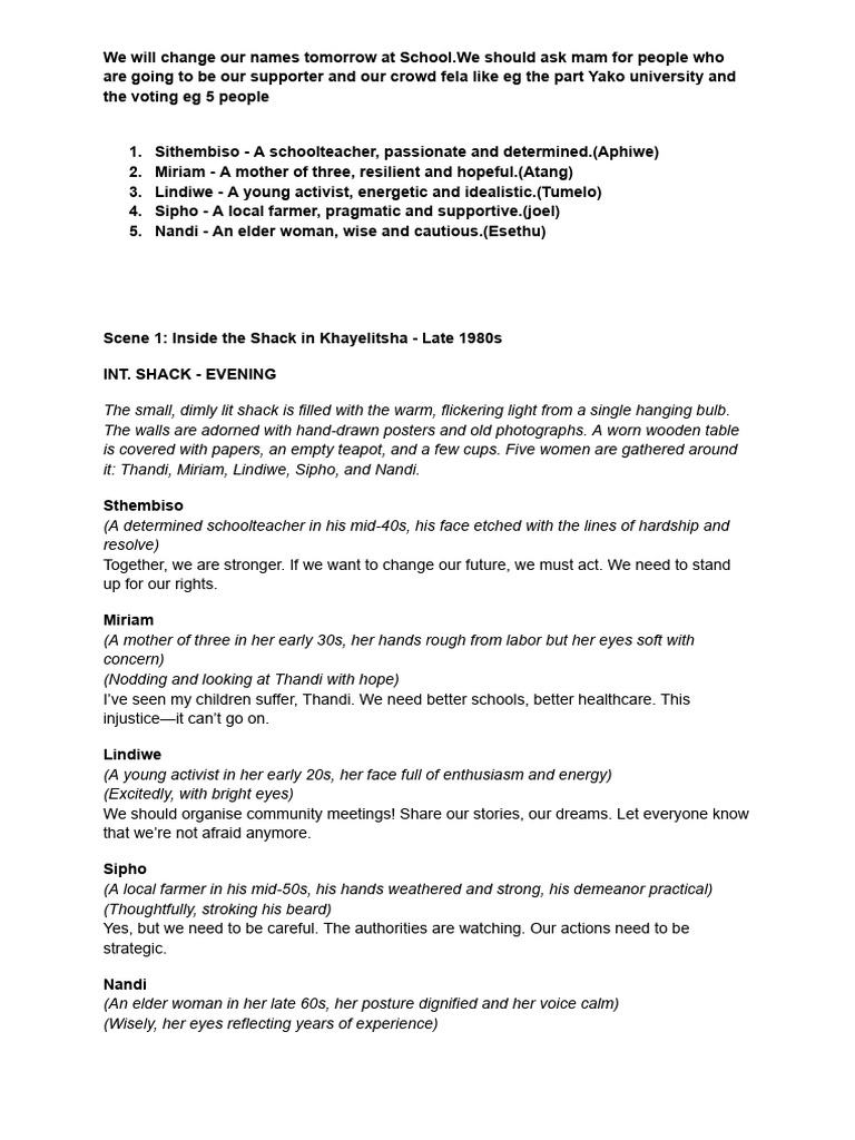 Our play script | PDF