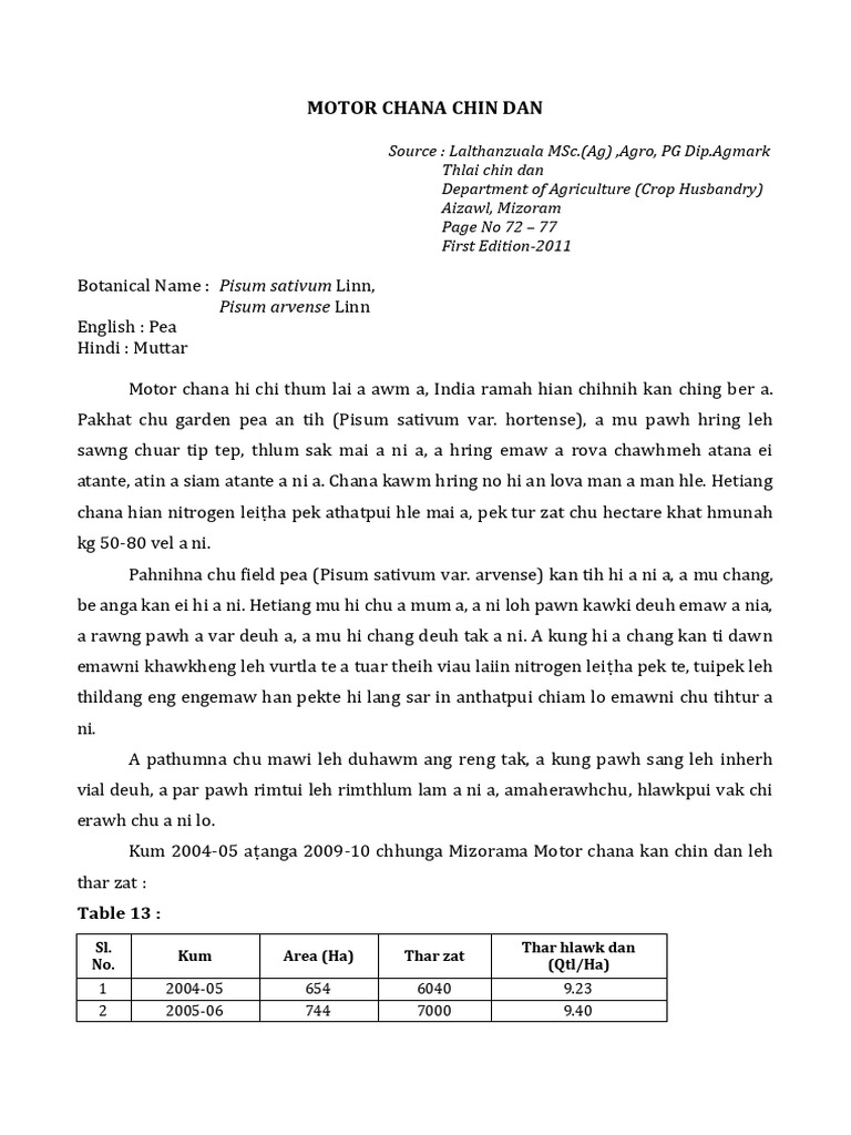 Motor chana chin dan | PDF