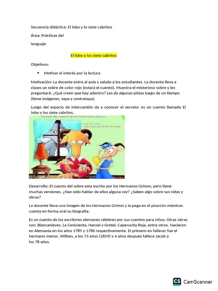 El Lobo y Los 7 Cabritos 2c | PDF