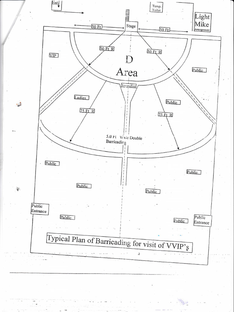Barricading Work Plan Vvip Visit Helipad Drwaing Details Helipad, Safe ...