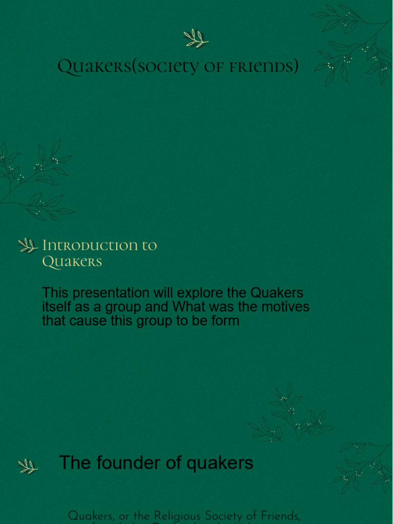 Slidesgo Quakers Unplugged Life and Times in The 19th Century 20240912160838OTLX | PDF