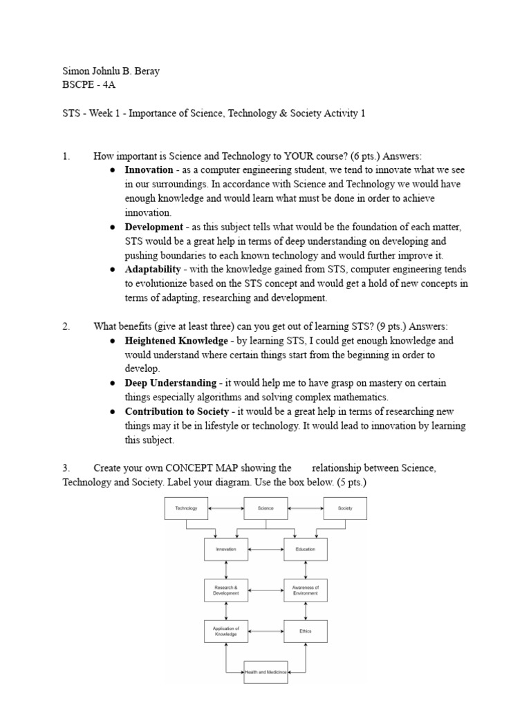 Beray - STS Activity 1&2 | PDF